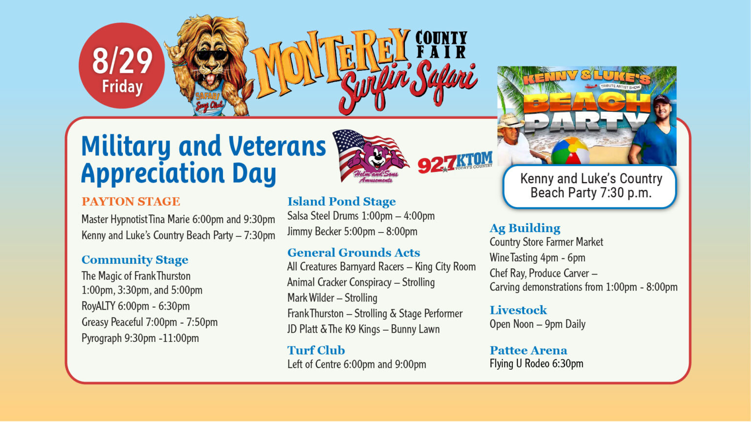 Daily Schedules - Monterey County Fairgrounds