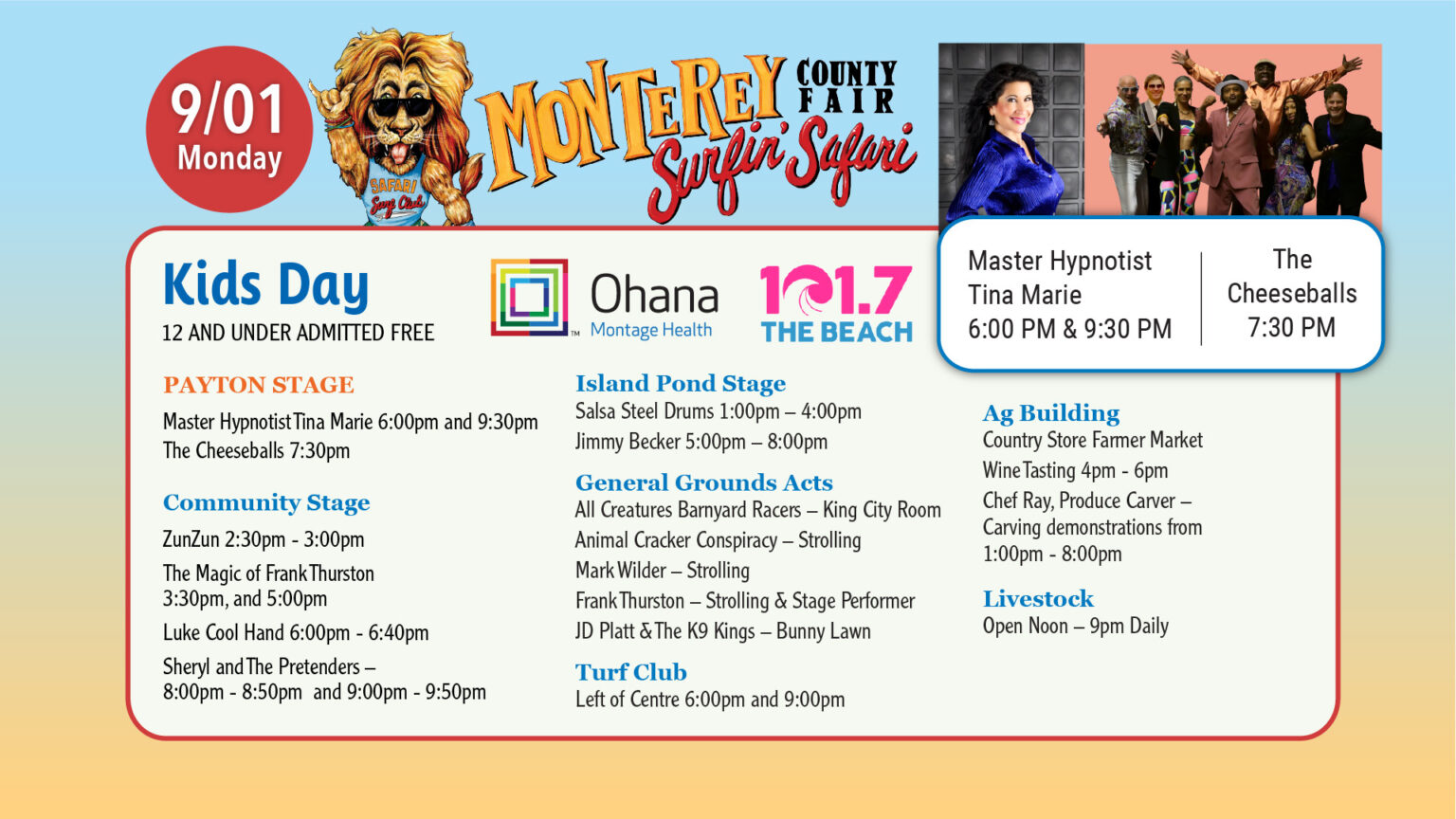 Daily Schedules - Monterey County Fairgrounds