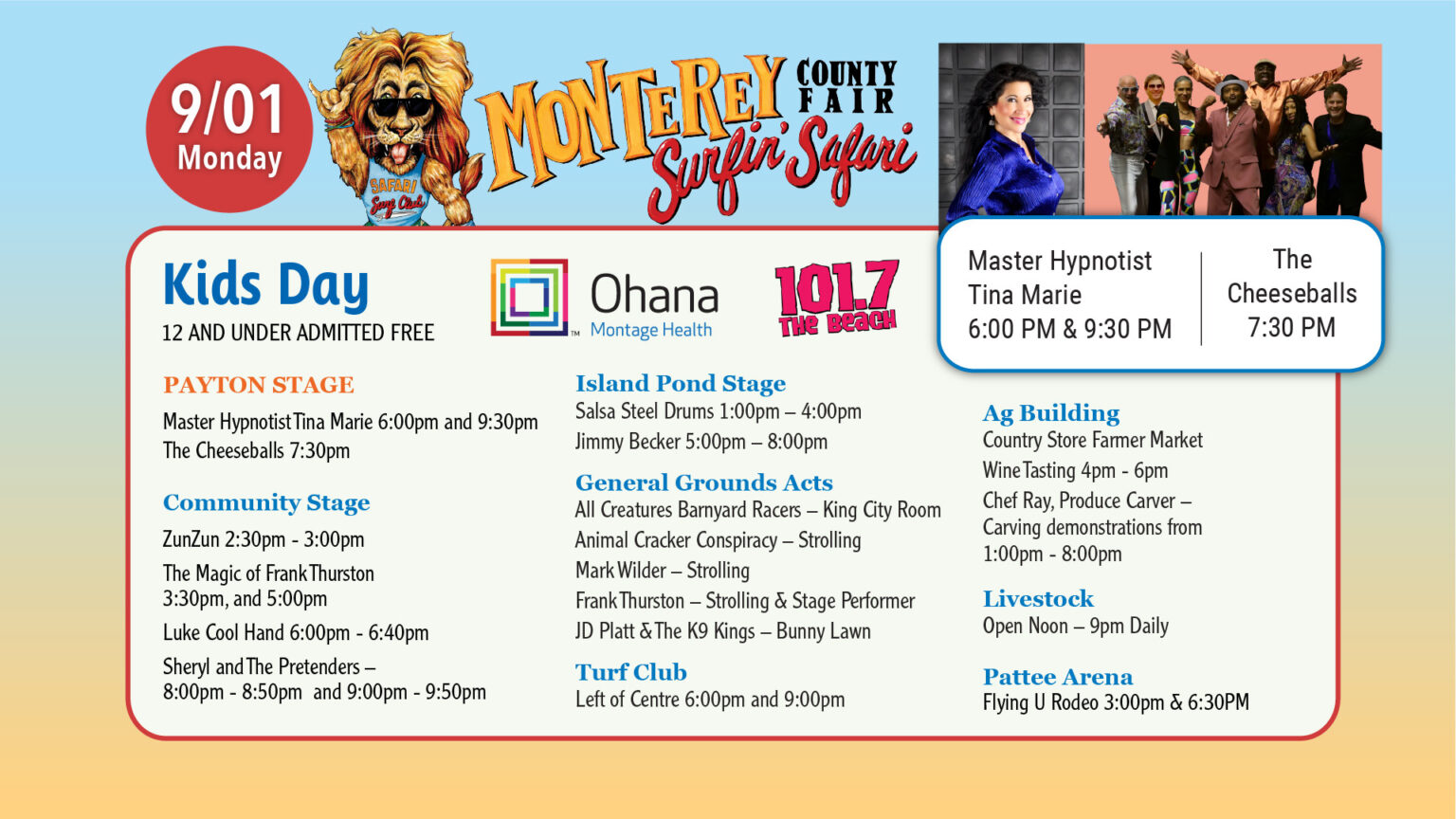 Daily Schedules - Monterey County Fairgrounds