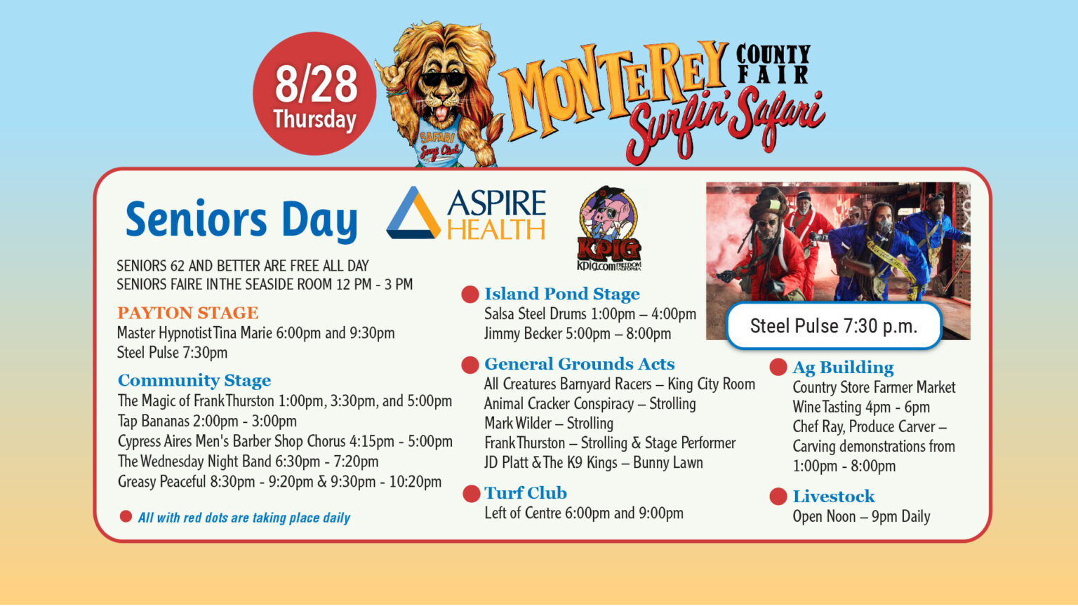 Daily Schedules - Monterey County Fairgrounds